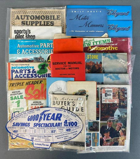 Group Of 18 Assorted Automotive Ephemera Items