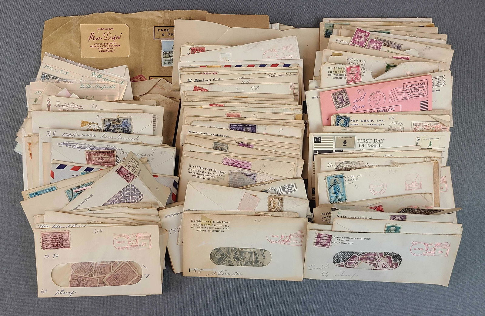 Group Of Stamps, Envelopes, First Day Covers