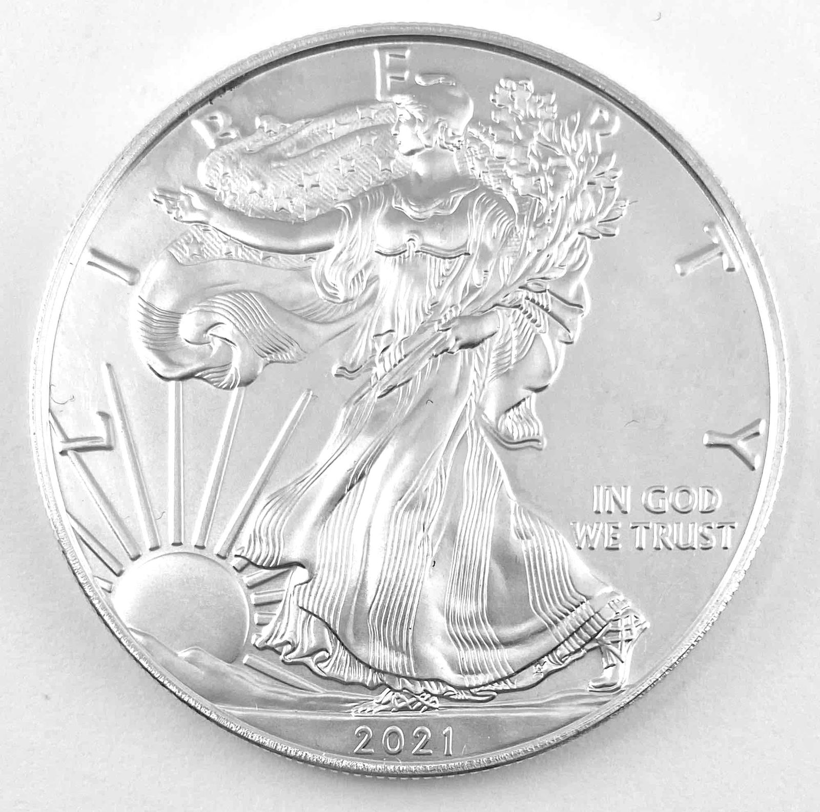 2021 Us Mint Silver Eagle 1 Oz .999 Fine Silver Round
