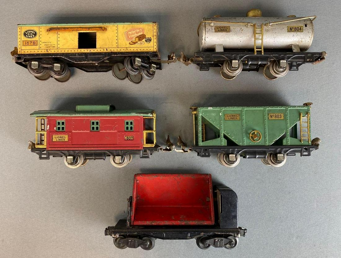 Group Of 5 Lionel Lines O Scale Train Cars