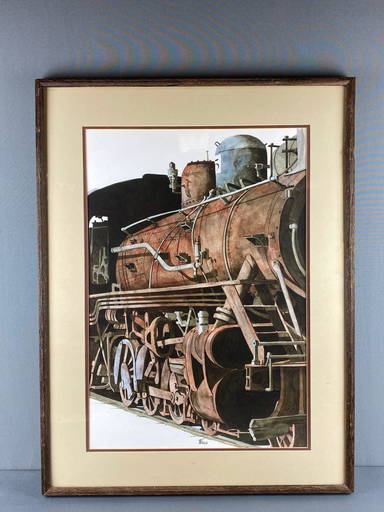 Framed Don Fusco Locomotive Acrylic on Paper - Sep 24, 2022 | Matthew ...