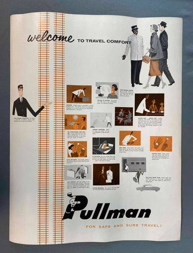 Pullman Train Poster Broadside Advertisement