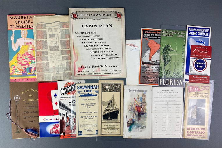 Group of 16 Assorted Cruise Ephemera - Oct 09, 2022 | Matthew Bullock ...