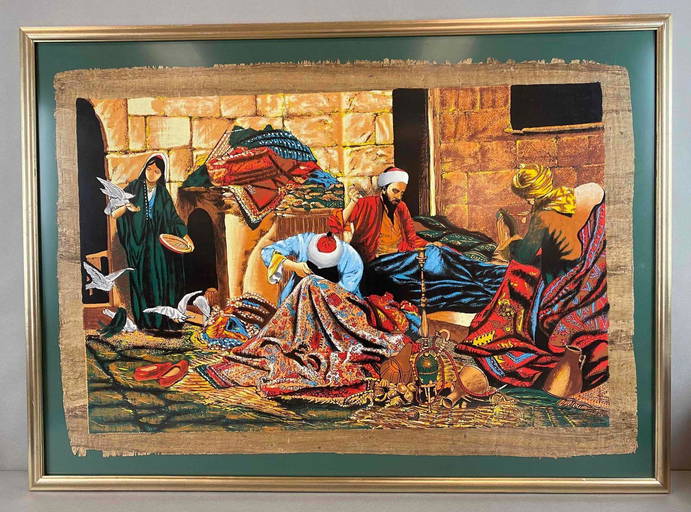 Egyptian sewing scene Oil Painting on Papyrus - Oct 15, 2022 | Matthew ...