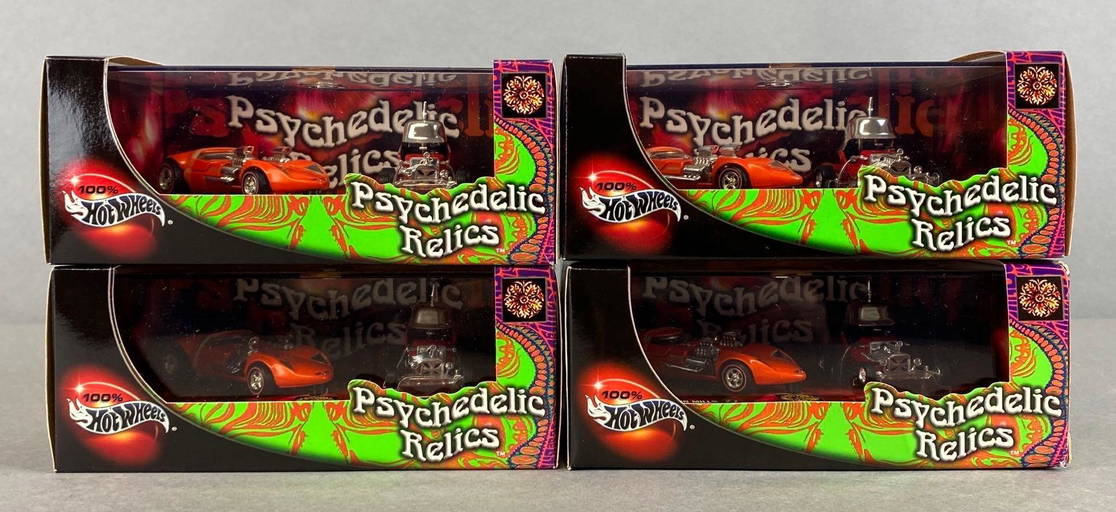 Group of 4 Hot Wheels Psychedelic Relics Die-Cast Sets (#0252) on Oct ...