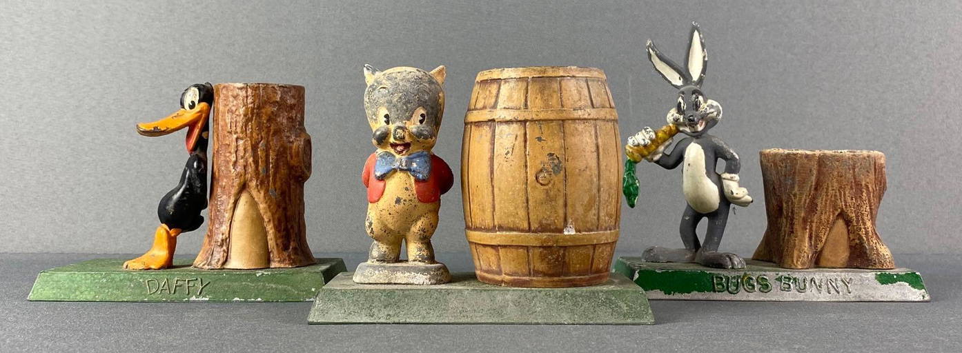 Group Of 3 Cast Iron Looney Tunes Coin Banks