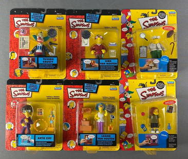 Group Of 6 Playmates The Simpsons Interactive Figures