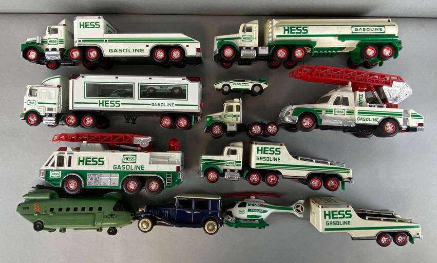 Group Of 12 Assorted Hess Gasoline Vehicles And More
