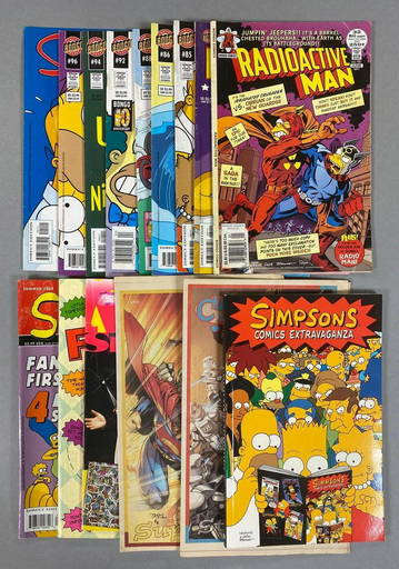 Group Of 15 Simpsons Comic Books And More