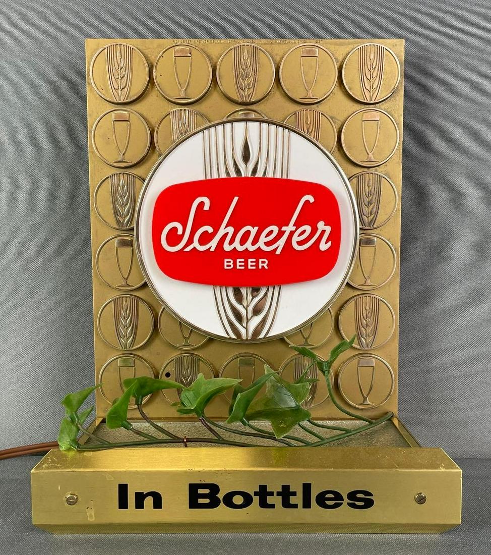 Vintage Schaefer Beer Light Up Advertising Back Bar Sign