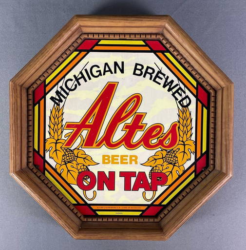 Vintage Altes Beer Plastic Advertising Sign