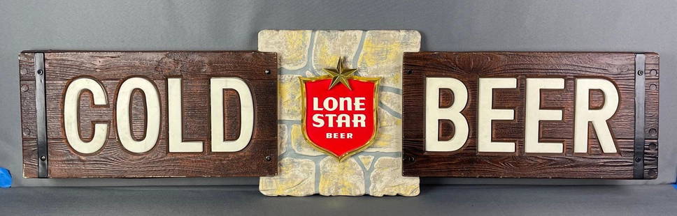 Vintage Star Model Beer Advertising Plastic Sign