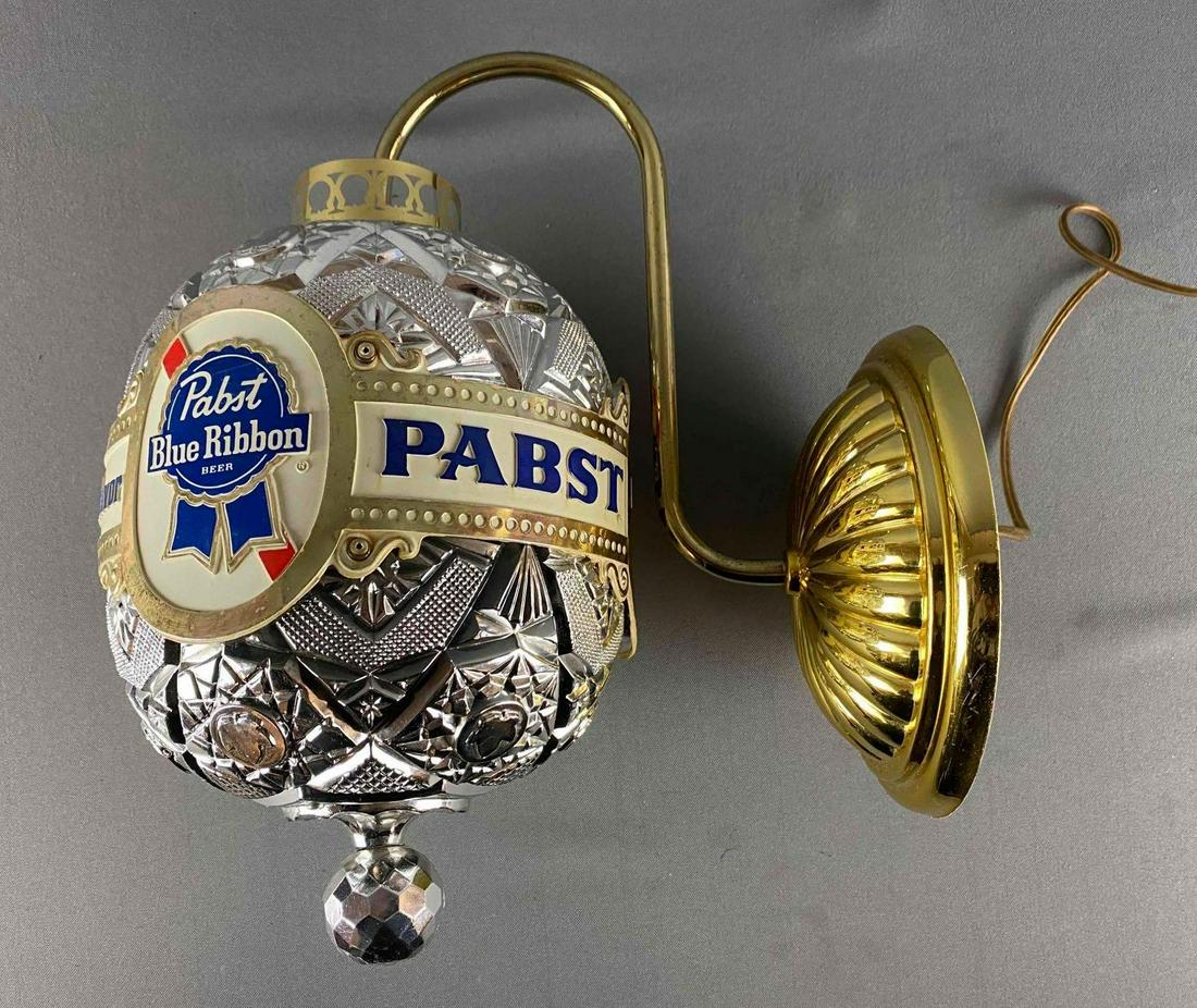 Vintage Pabst Blue Ribbon Spinning Motion Light Up Advertising Sign ...