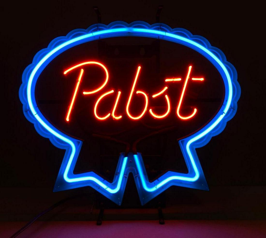 Pabst Blue Ribbon Beer Light Up Advertising Neon Sign - Nov 20, 2022 ...
