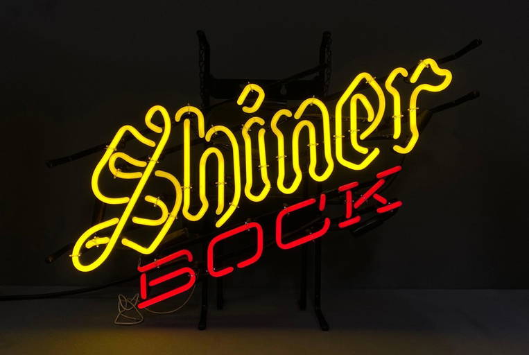 Shiner Bock Beer Light Up Advertising Neon Sign