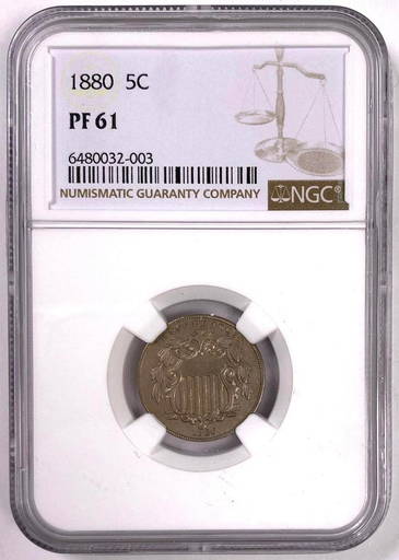 1880 Shield Nickel (NGC) PF61 - Nov 19, 2022 | Matthew Bullock ...
