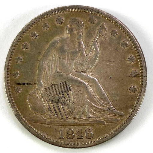 1846 Seated Liberty Silver Half Dollar
