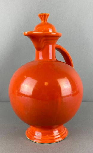 Vintage Fiesta Radioactive Red Orange Carafe with Stopper - Dec 03 ...