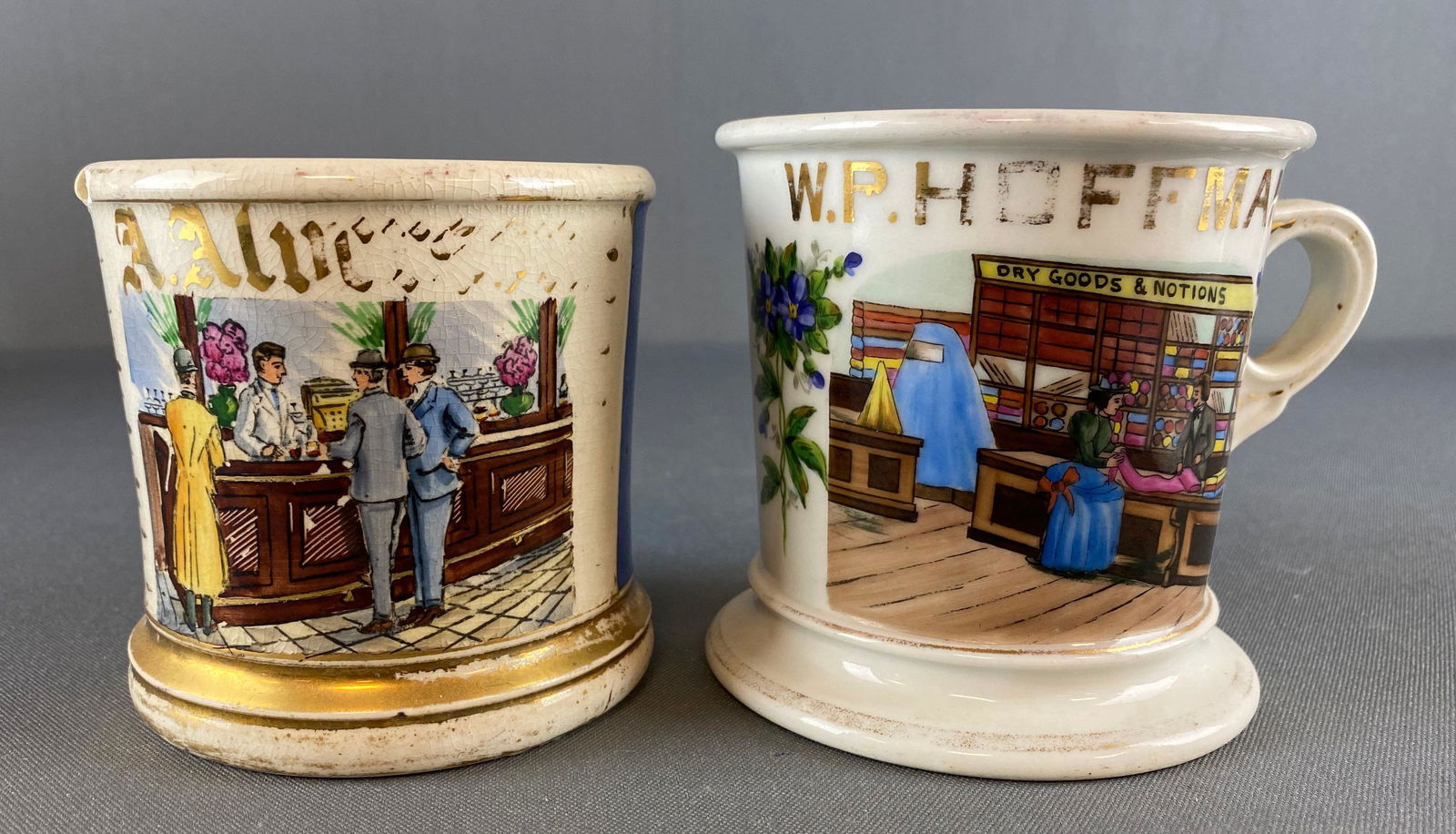 Group of 2 Antique Occupational Shaving Mugs - Dec 03, 2022 | Matthew ...