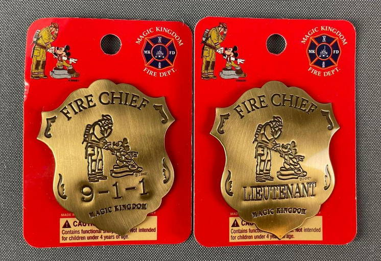 Group of 2 Disney Magic Kingdom Fire Chief Metal Badges - Dec 10, 2022 ...
