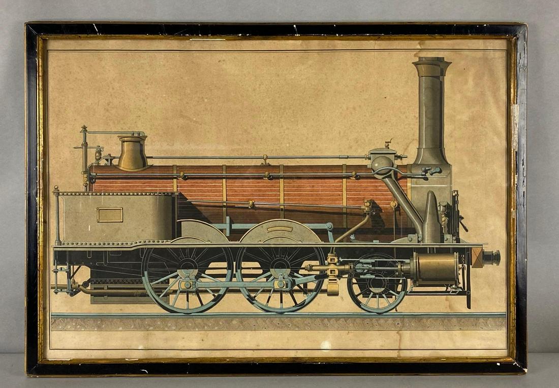 Steam Locomotive Framed Lithograph - Dec 17, 2022 | Matthew Bullock ...