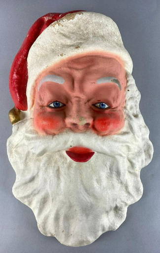 Vintage Paper Mache Santa Claus Head