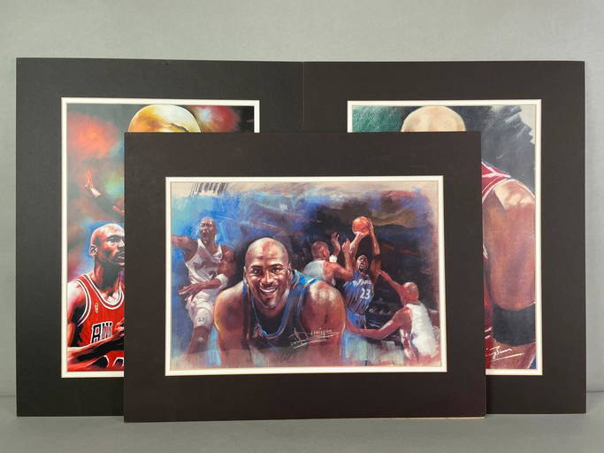 3 Michael Jordan Matted Prints