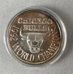 1992 Chicago Bulls Limited Edition 1 Troy Ounce Silver Coin