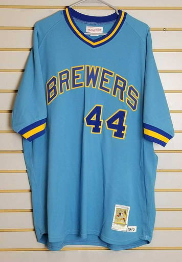 Hank Aaron Cooperstown Collection Milwaukee Brewers #44 Jersey