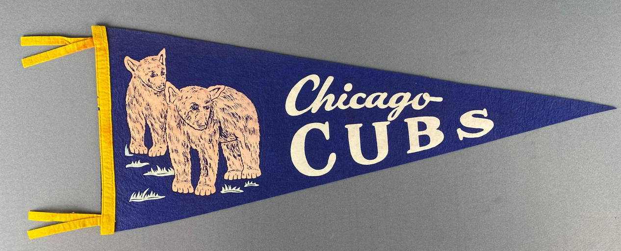 1950s - 60s Chicago Cubs Pennant (#0752) on Jan 14, 2023 | Matthew ...