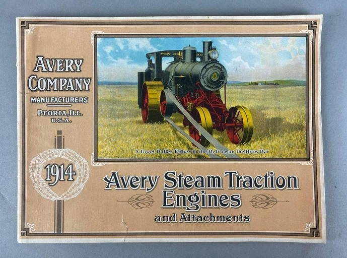 1914 Avery Co. Steam Traction Engines And Attachments Catalog