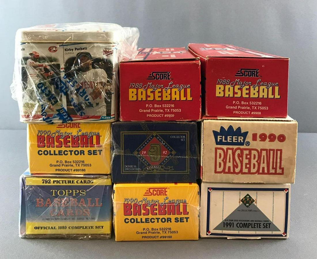 9 Complete Collectors Box Sets Of Baseball Cards