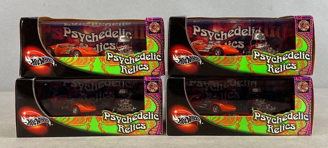 Group of 4 100 Percent Hot Wheels Psychedelic Relics Sets (#0300) on ...