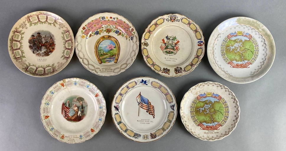 Group Of 7 Assorted Collectors Calendar Plates