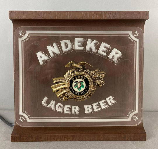 Andeker Lager Beer Light Up Advertising Sign
