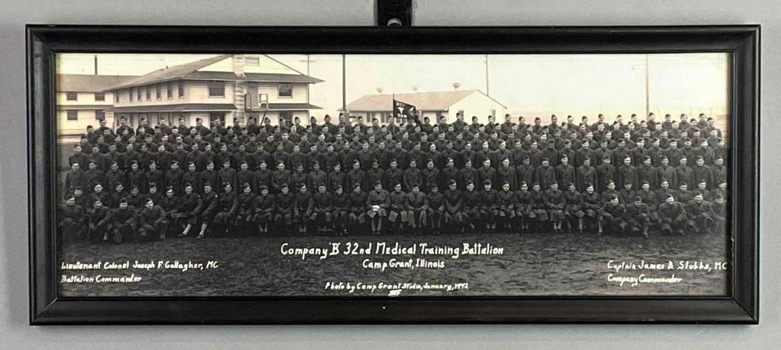 1942 Camp Grant Illinois Company B 32nd Medical Training Battalion ...
