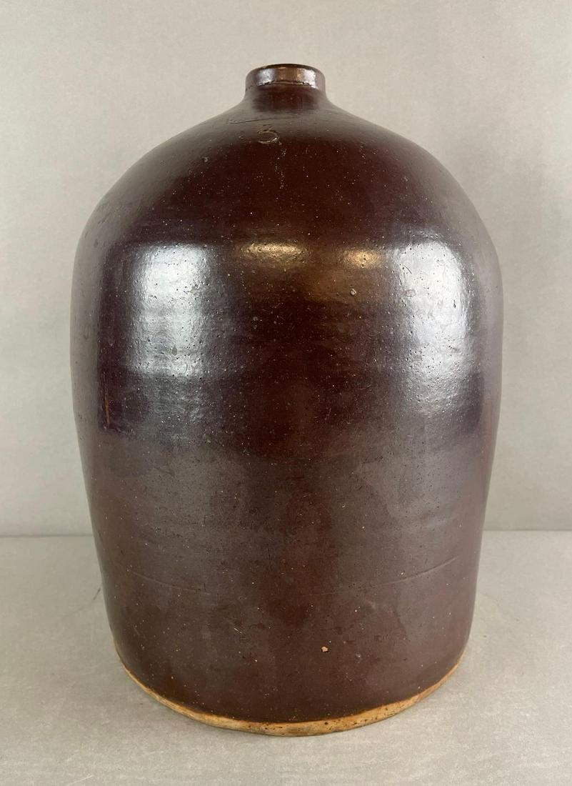 Beck Bros Pottery Parish Iowa 3 Gallon Albany Brown Slip Jug - Mar 18 ...