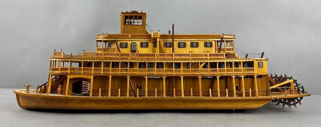 Folk Art Miniature Model Wood of a Paddle Boat - Mar 19, 2023 | Matthew ...