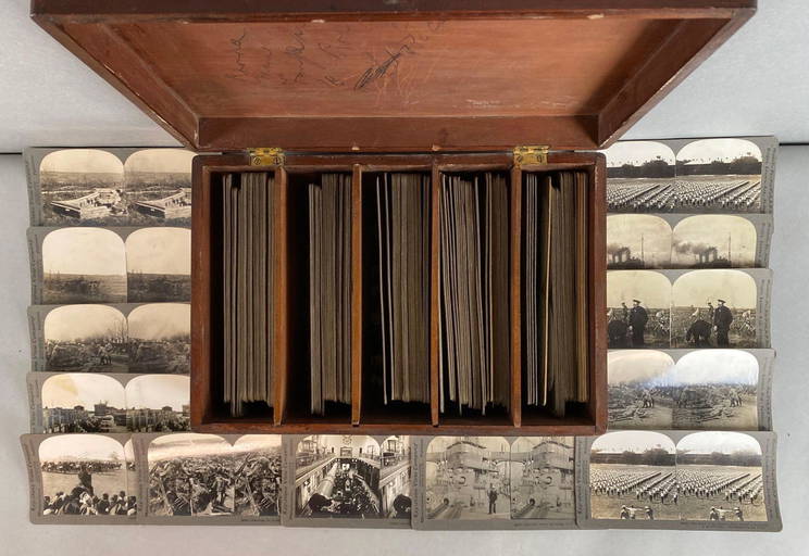 Box Of 120+ Keystone View Company Stereoscope Cards