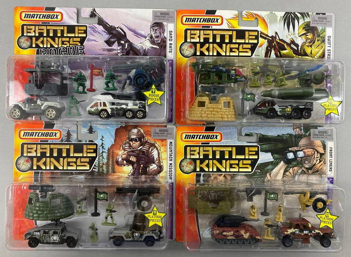 Group Of 4 Matchbox Battle Kings Sets