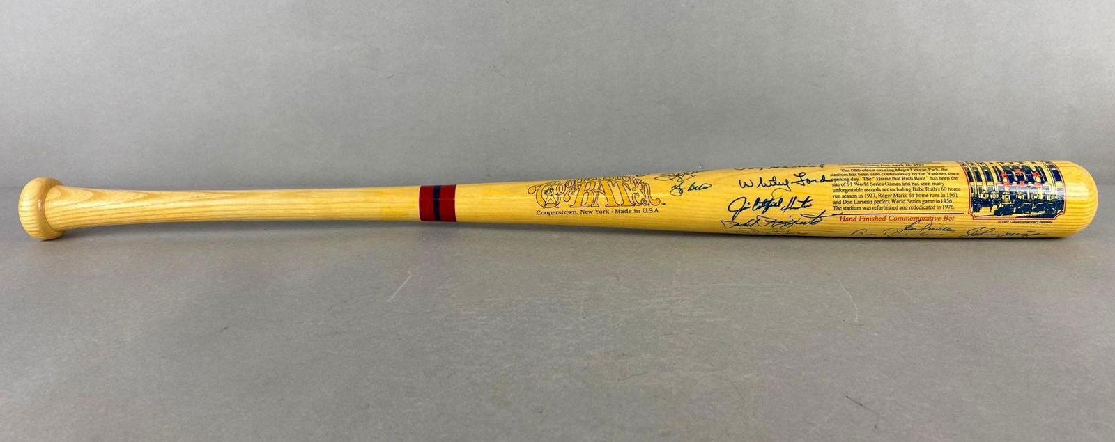 Yankees Legends Signed Cooperstown Bat with 25+ Signatures - Apr 01 ...