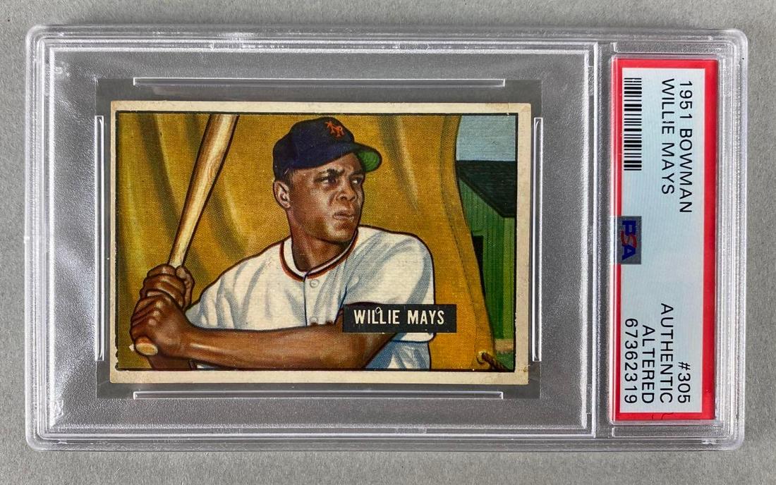 1951 Bowman Willie Mays #305 PSA Authentic Altered - Apr 01, 2023 ...