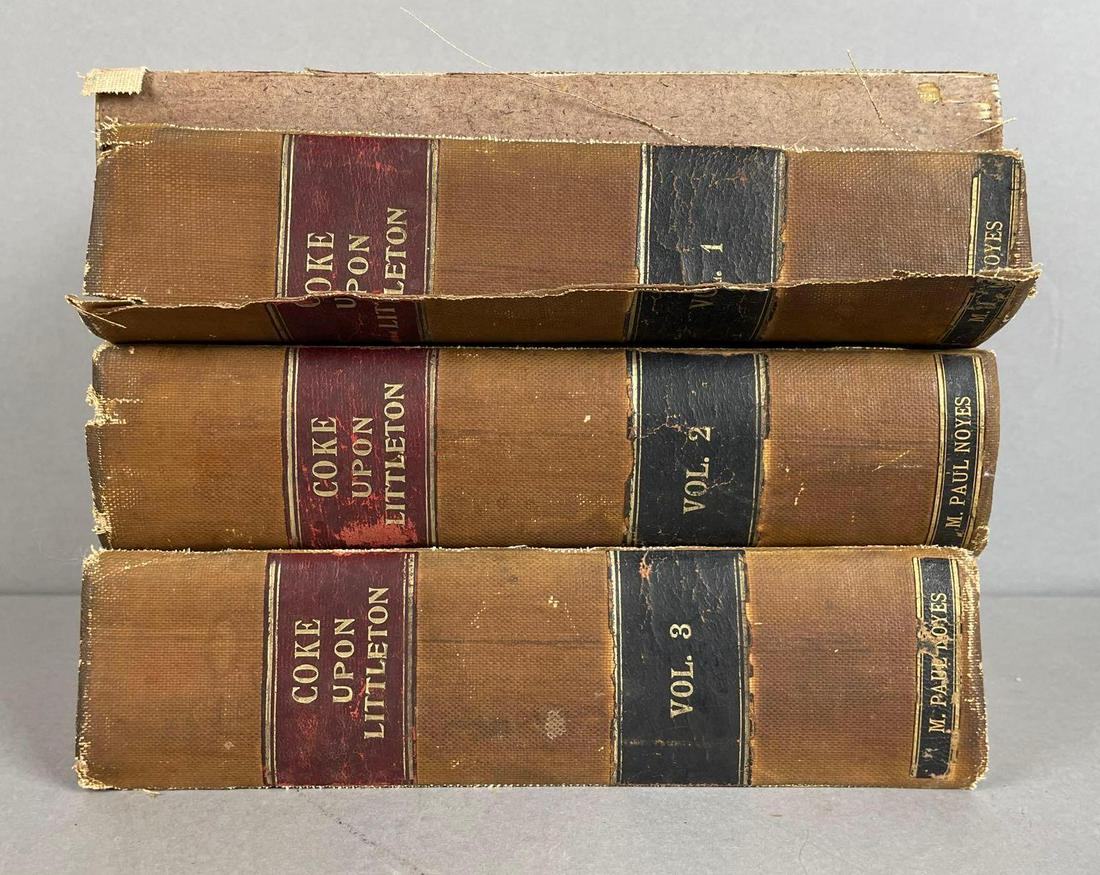 1827 Coke Upon Littleton 3 Volume Book Set
