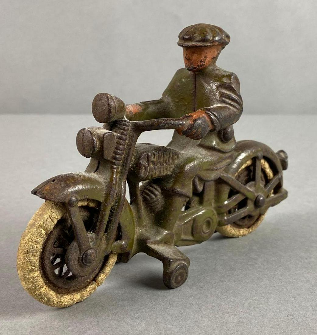 Hubley Cast Iron Harley Davidson Motorcycle With Rider
