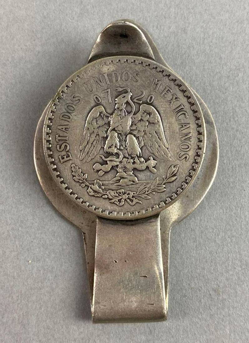 Saltillo Sterling Silver Mexican Peso Money Clip Auction