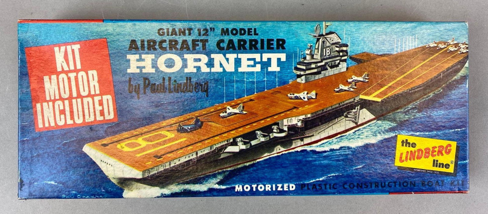 The Lindberg Line Giant Aircraft Carrier Hornet Scale Model Kit