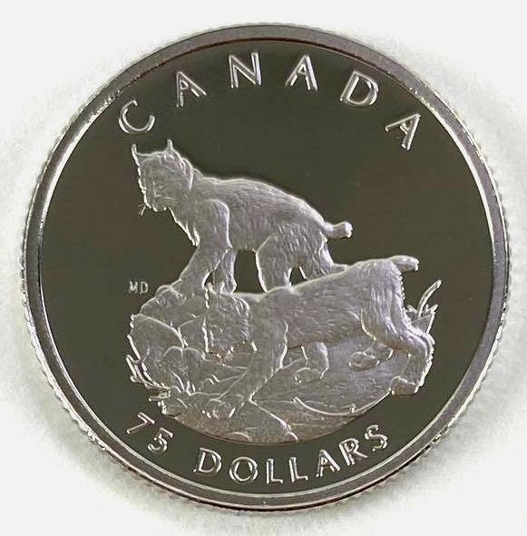 1995 $75 Bobcat 1/4oz. 9995 Platinum Coin