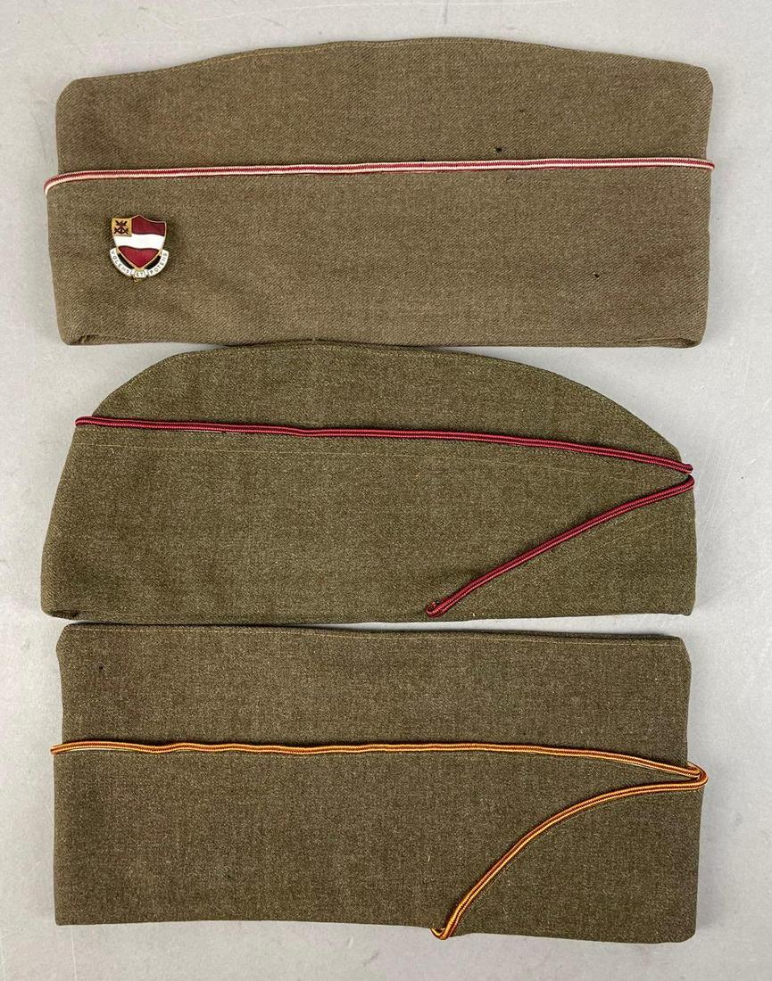 Group Of 3 Ww2 Piped Em Overseas Garrison Caps Auction
