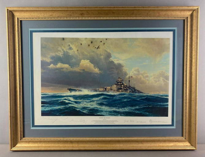 Robert Taylor Sighting The Bismarck Limited Edition Signed Print