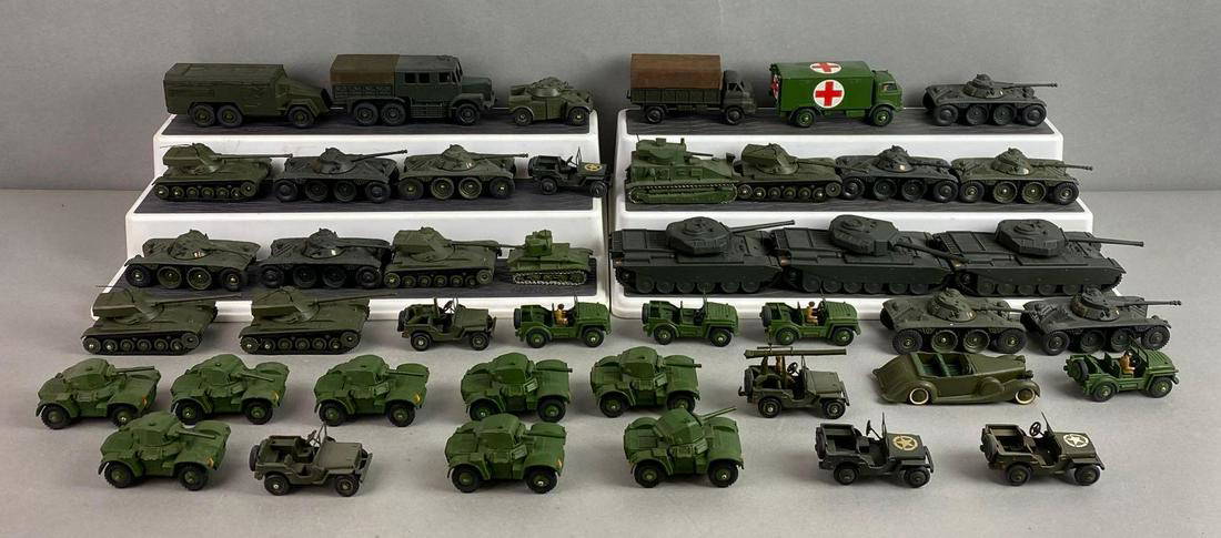 Group Of 40+ Assorted Dinky Toys Die Cast Military Vehicles